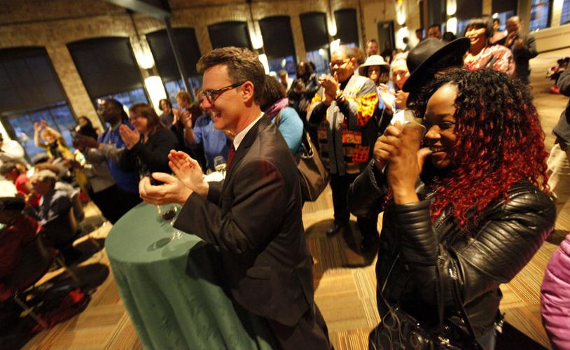 Photos: Everett Mitchell, supporters celebrate his election to Dane ...