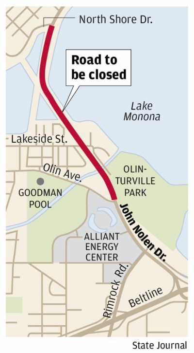 John Nolen Drive to close Aug. 19-22 | Local News | captimes.com