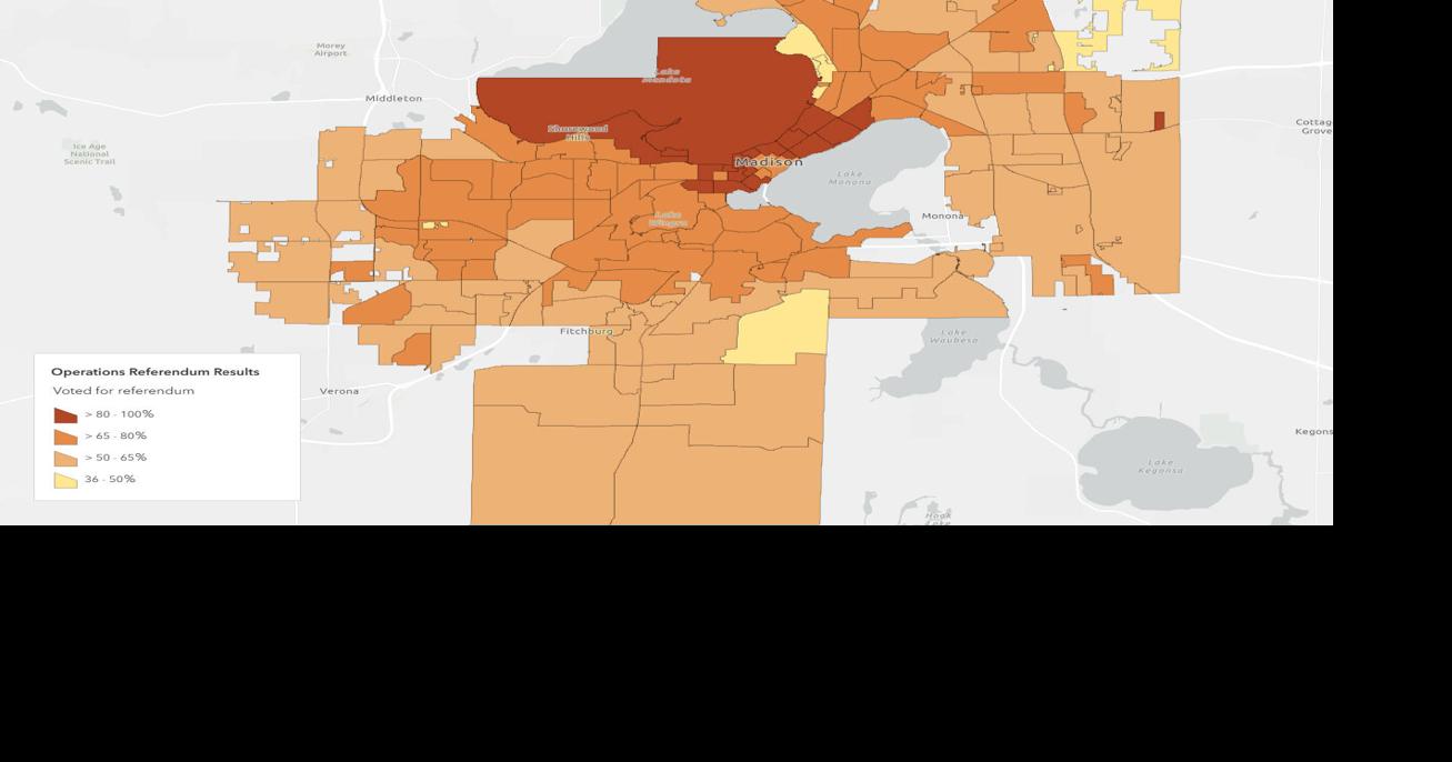 MMSD Operations Referendum Results Map | | captimes.com