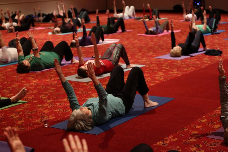 Photos: Try free yoga with your neighbors at the Monona Terrace | Local ...