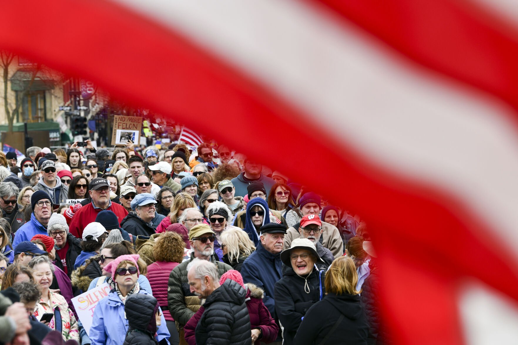In Madison protest, thousands send messages of all kinds to Trump, Elon ...