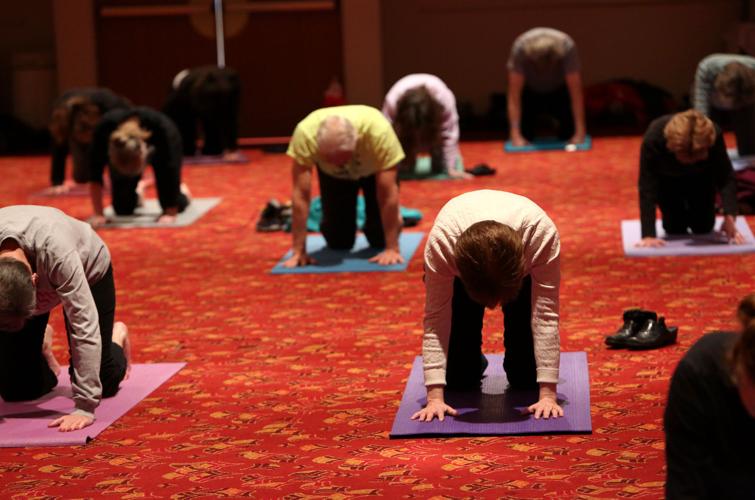 Photos: Try free yoga with your neighbors at the Monona Terrace | Local ...