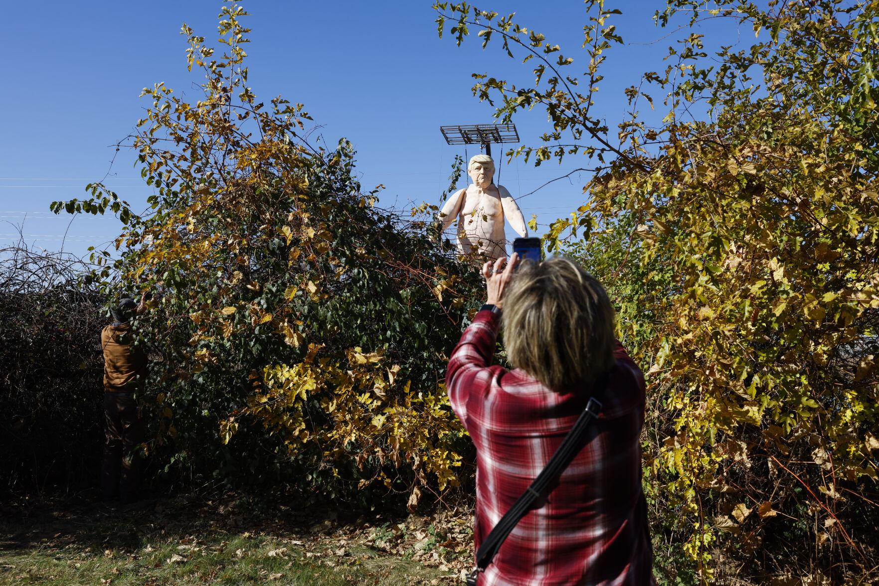 Naked Donald Trump statue turns heads on Madison’s north side | Arts ...
