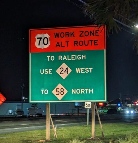 Alternate route offered for westbound travelers as James City roadwork ...