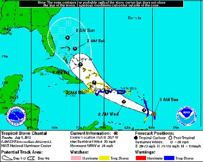 Tropical Storm Chantal continues toward coast | News ...