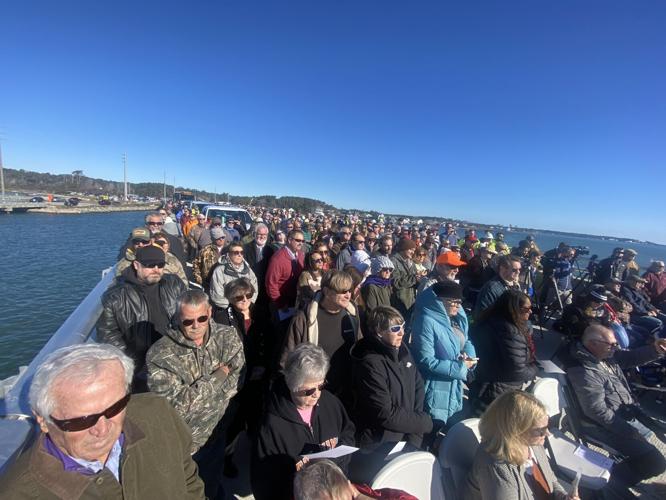 Hundreds celebrate opening of bridge to Harkers Island | News ...