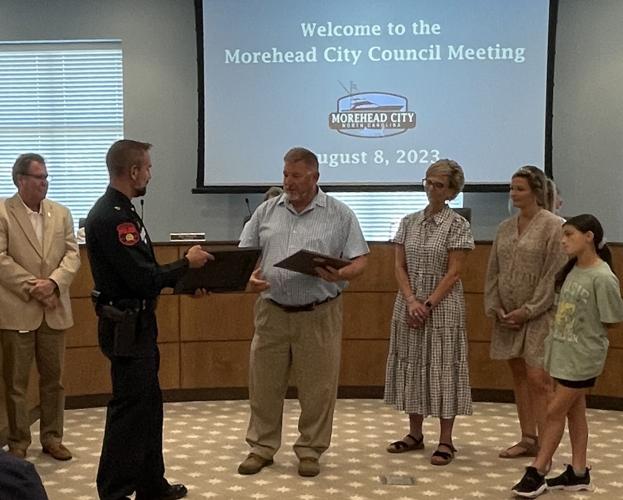 Morehead City Police officer recognized for decades of service | News ...