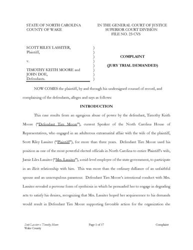 NC House Speaker sued for alienation of affection | Regional ...
