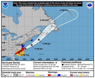 Hurricane Dorian continues crawl up the coast | News ...