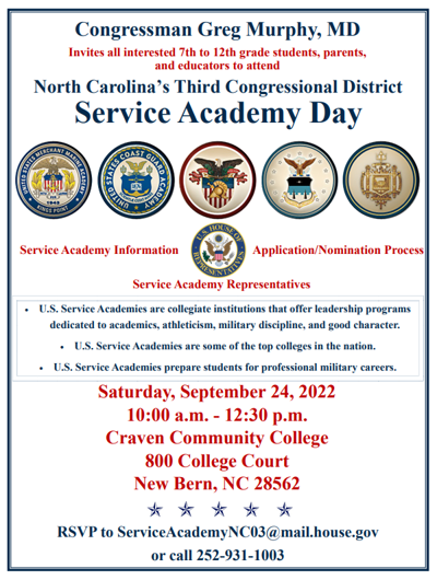 Murphy to host U.S. Service Academy Day Saturday | Regional ...