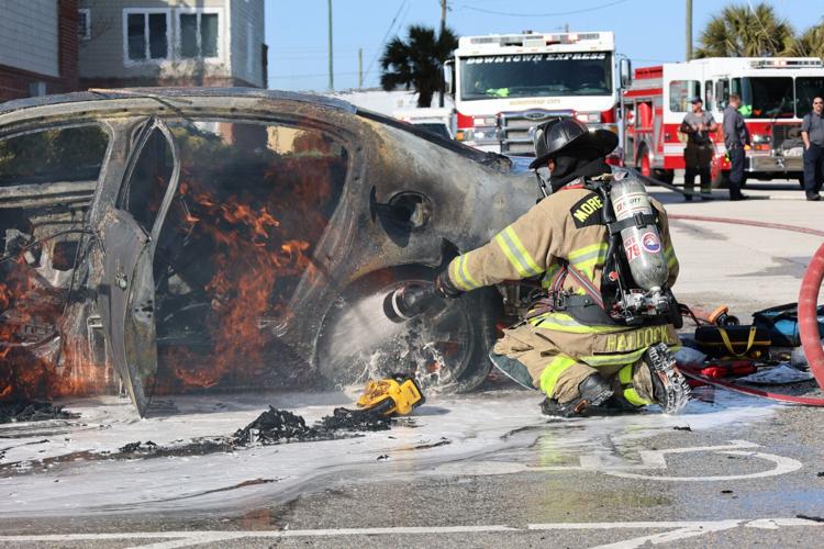 Morehead City Fire-EMS knock out car fire in the South Third Street ...