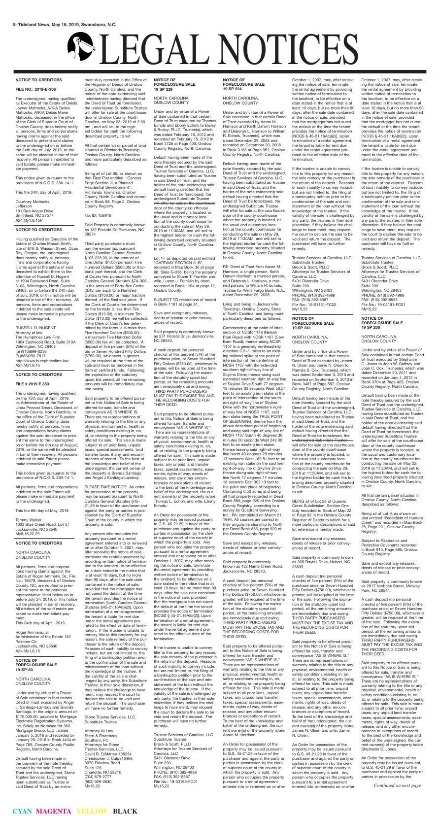 Page A8 | Tideland news | carolinacoastonline.com