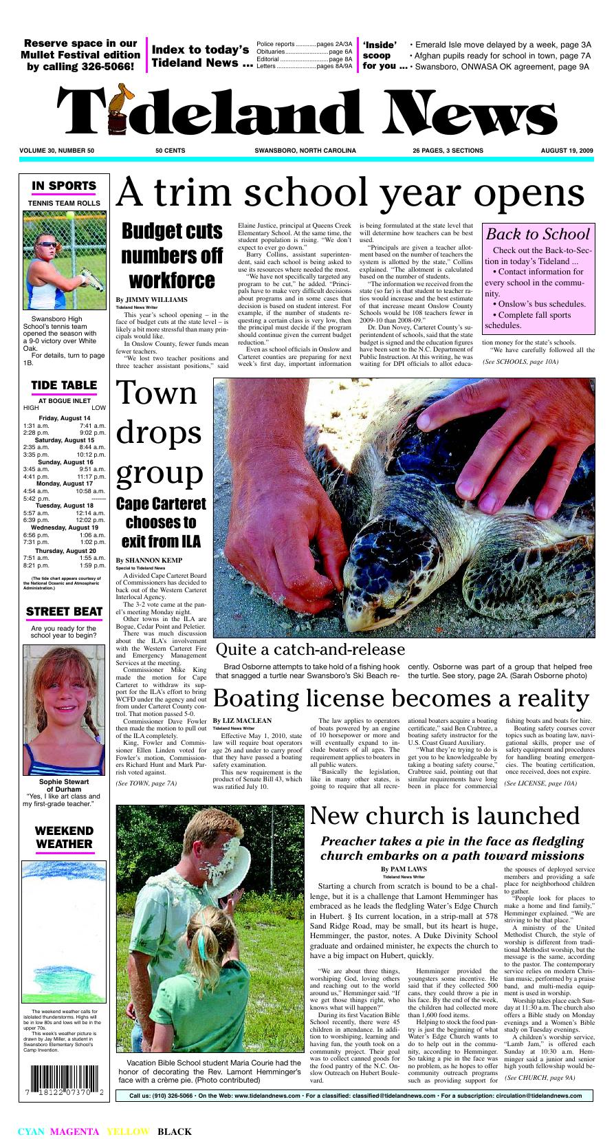 Page 1A | Tideland News | carolinacoastonline.com