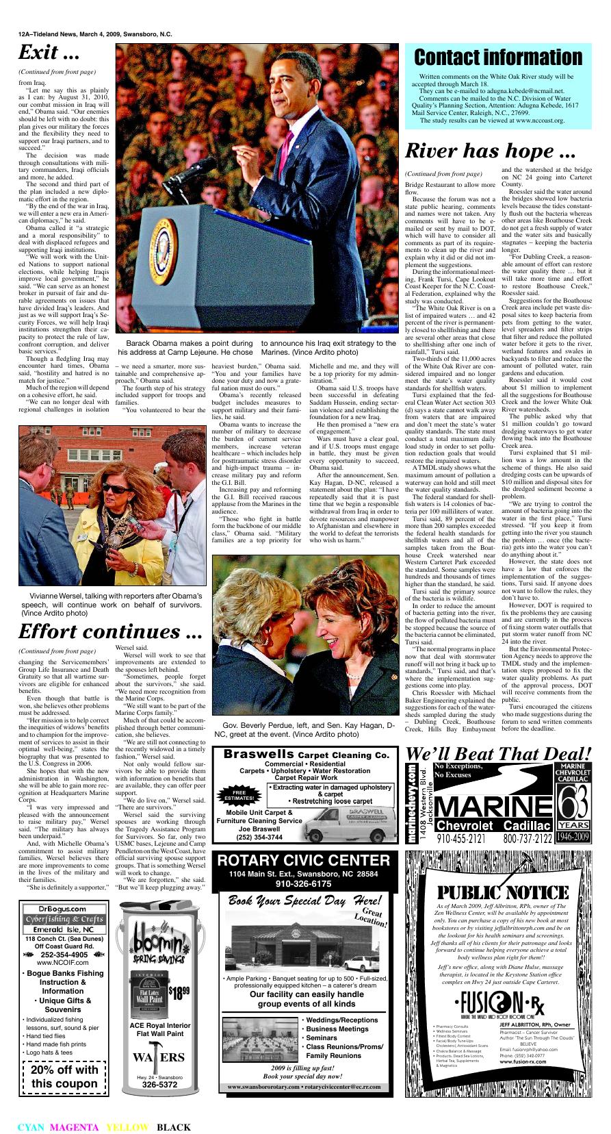 Page 12A | Tideland News | carolinacoastonline.com
