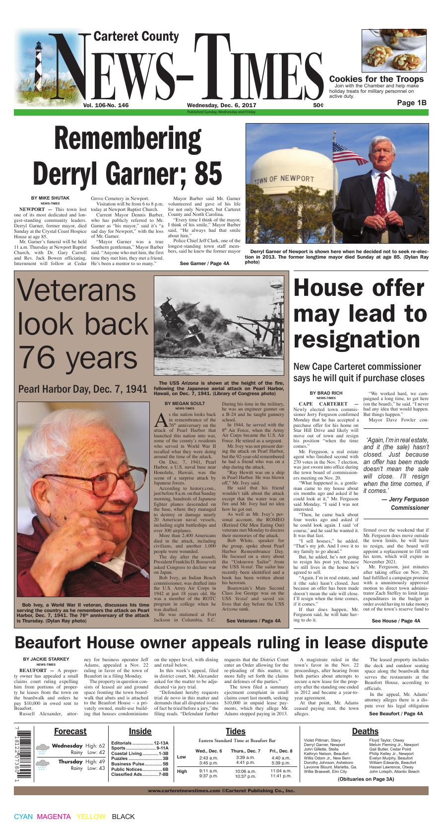 Page A1 | Tideland news | carolinacoastonline.com