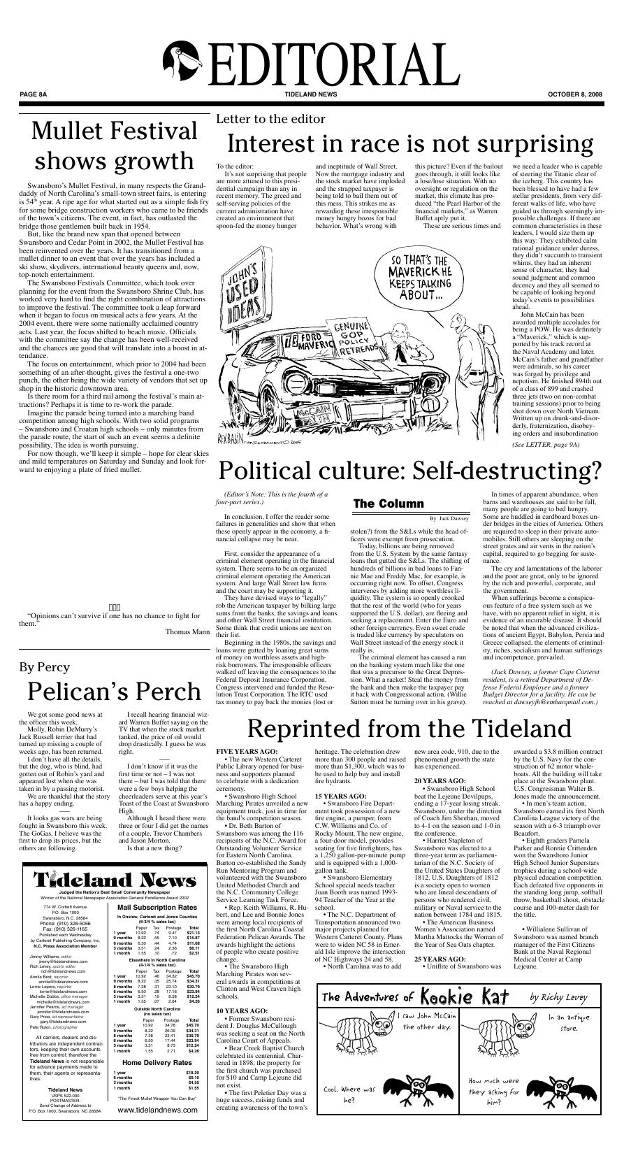 Page 8A | Tideland News | carolinacoastonline.com