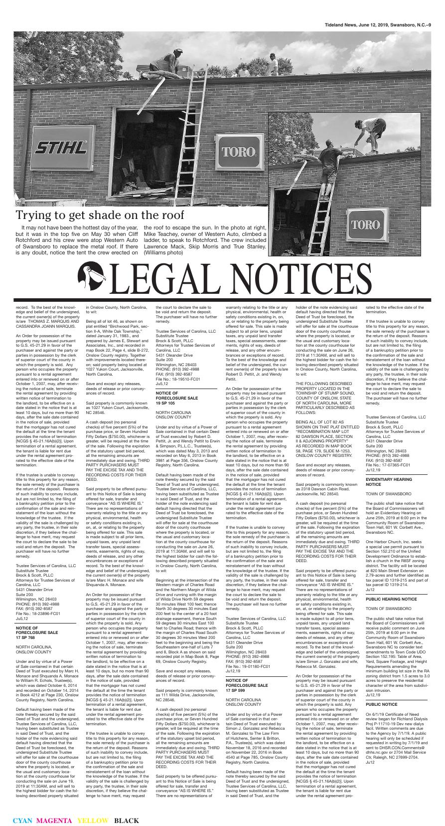 Page A9 | Tideland news | carolinacoastonline.com