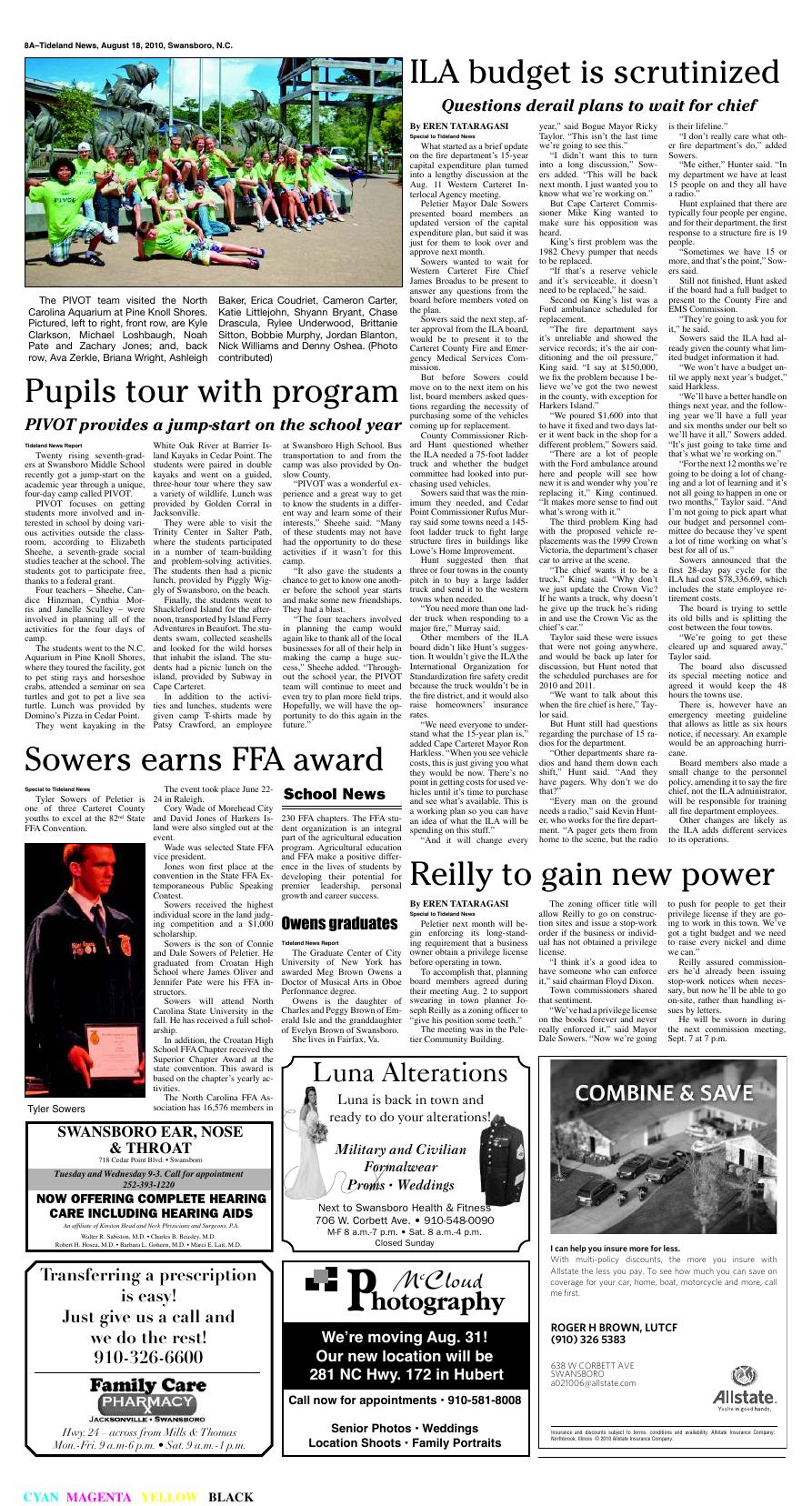 Page 8A | Tideland News | carolinacoastonline.com