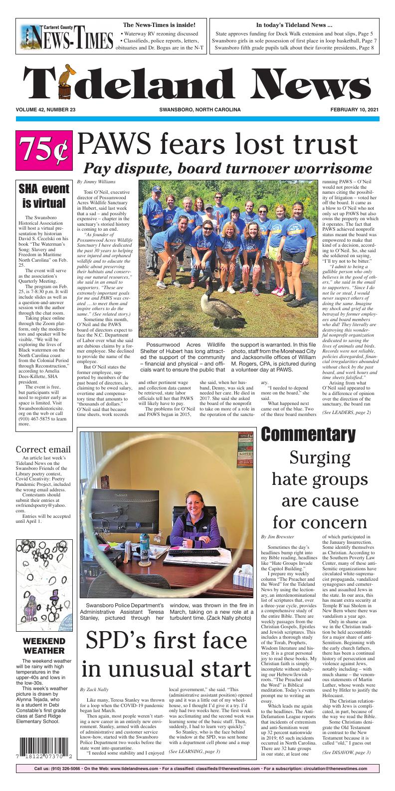 Page A-02 | Tideland news | carolinacoastonline.com
