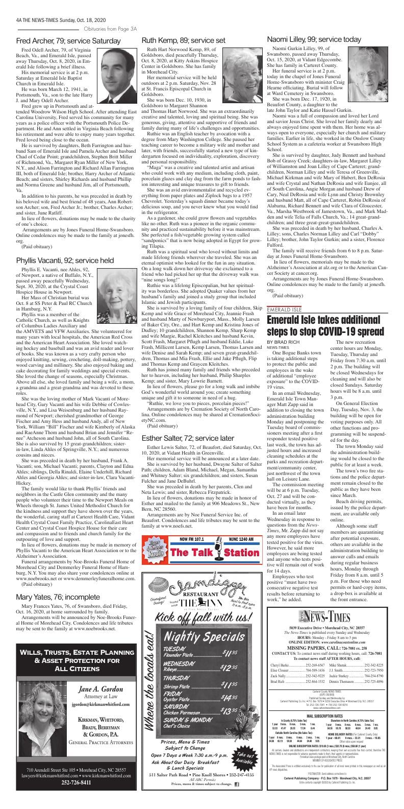 Page A-04 | e-Edition | carolinacoastonline.com