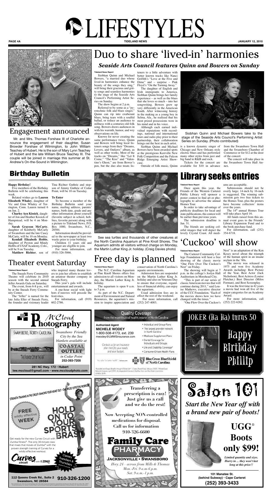 Page 4A | Tideland News | carolinacoastonline.com