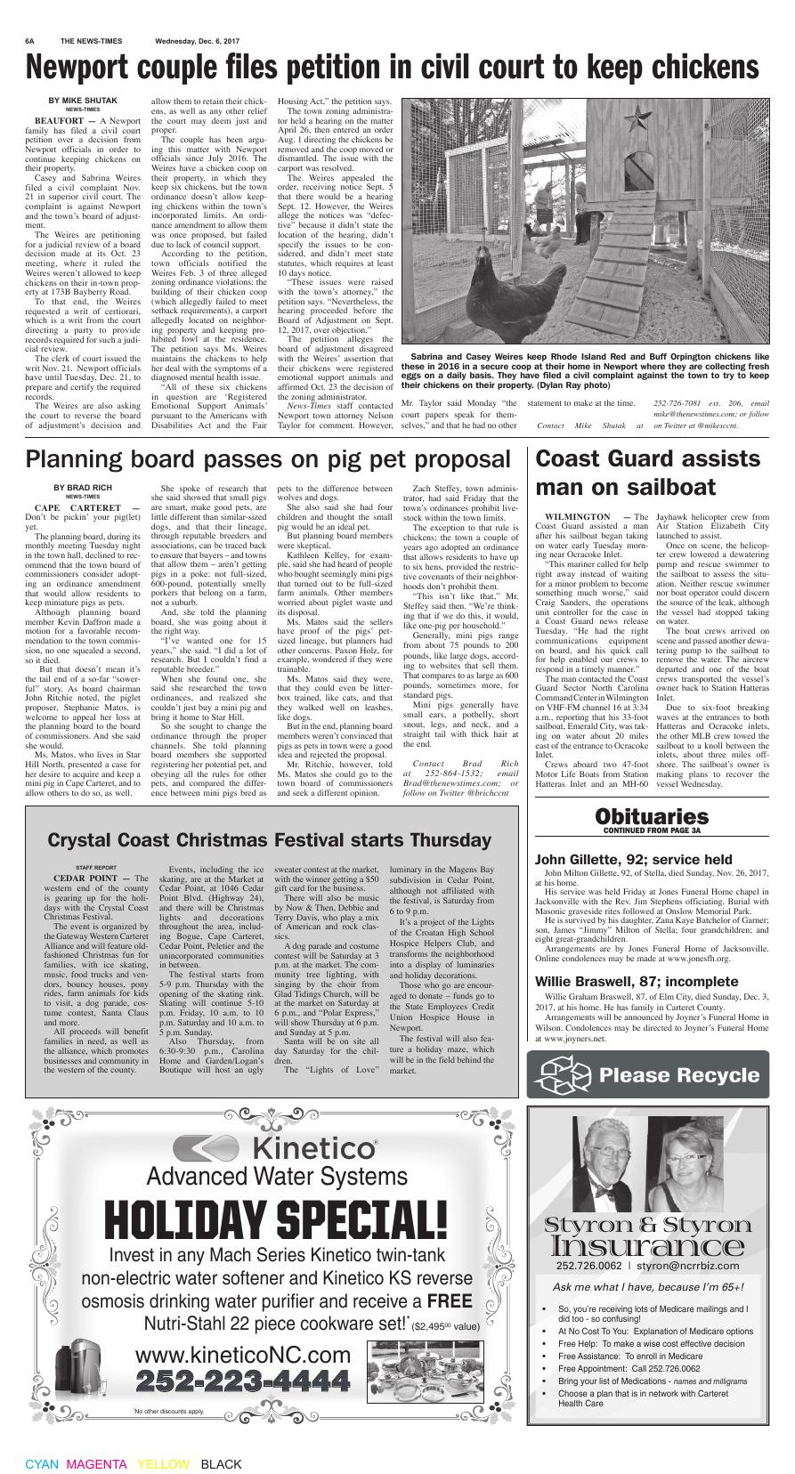 Page A6 | Tideland news | carolinacoastonline.com