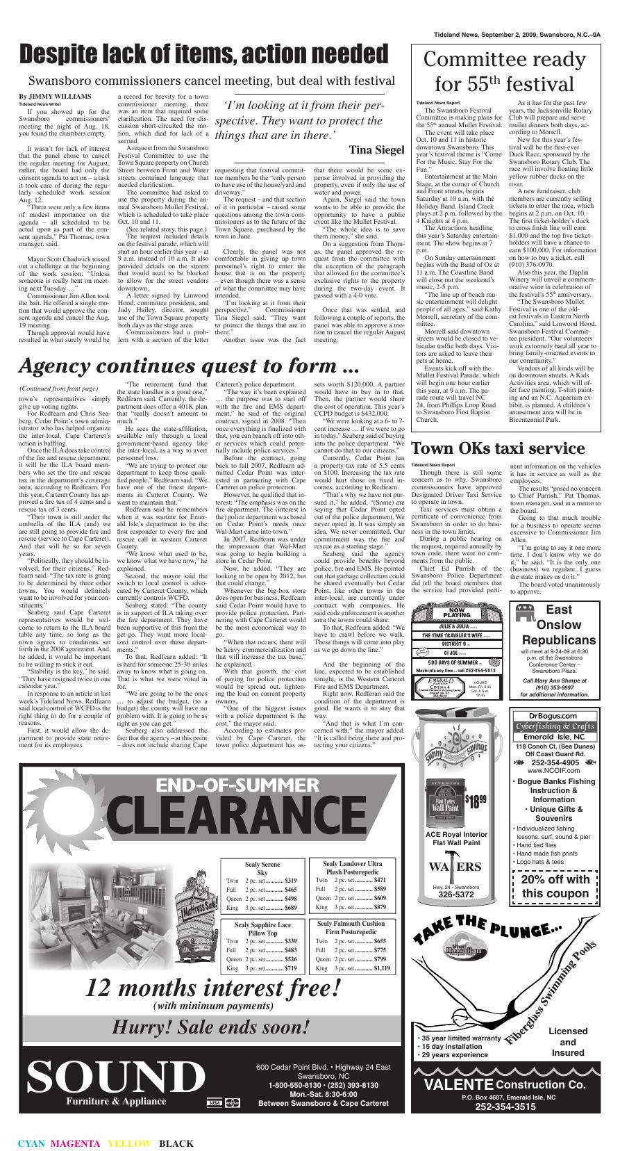 Page 9A | Tideland News | carolinacoastonline.com