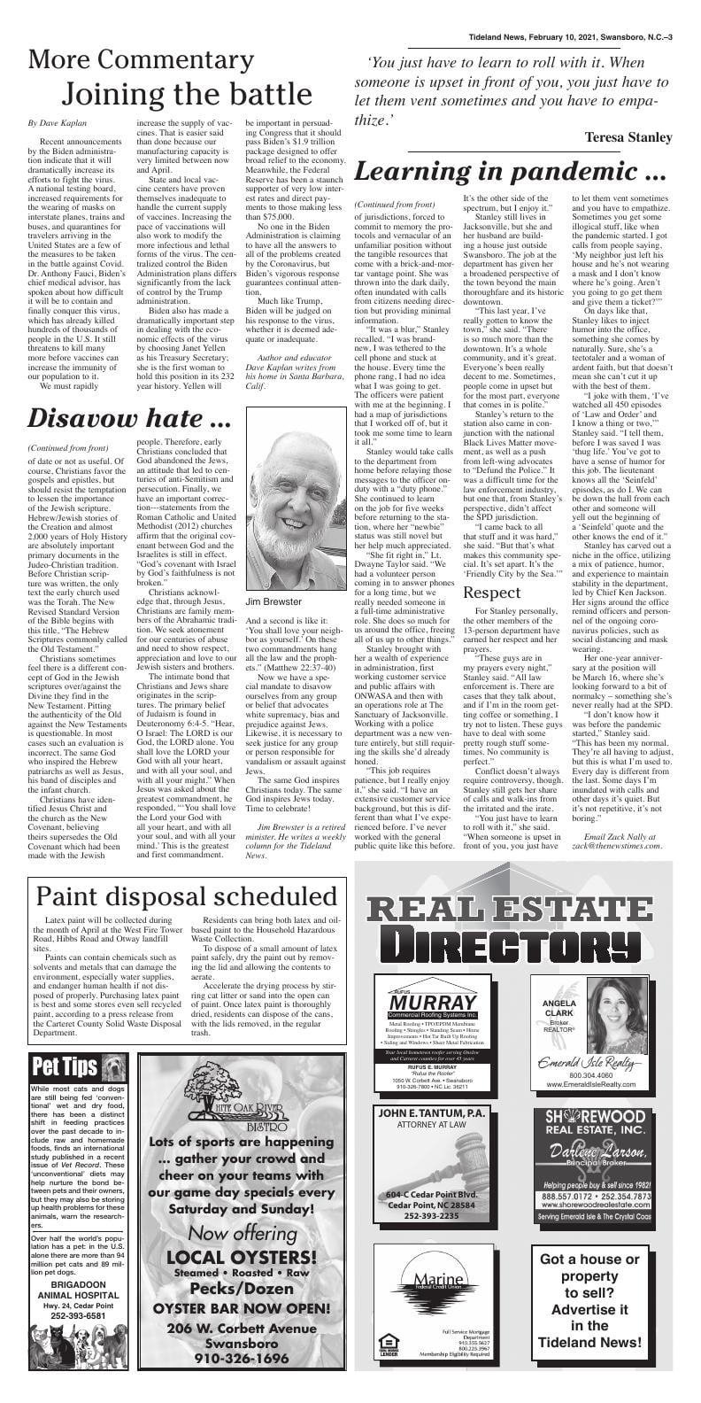 Page A-02 | Tideland news | carolinacoastonline.com