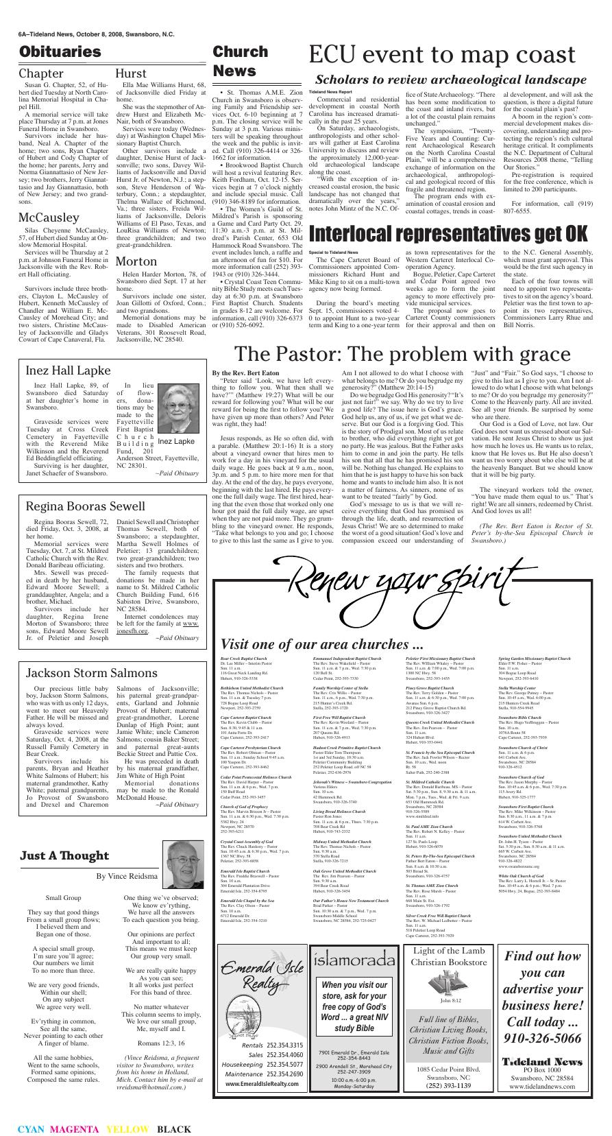 Page 6A | Tideland News | carolinacoastonline.com