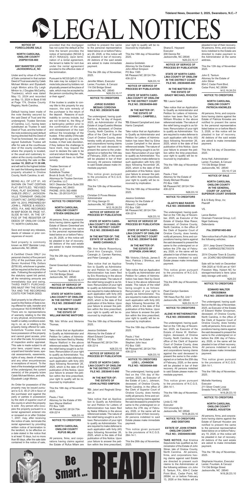 Page A-08 | Tideland news | carolinacoastonline.com