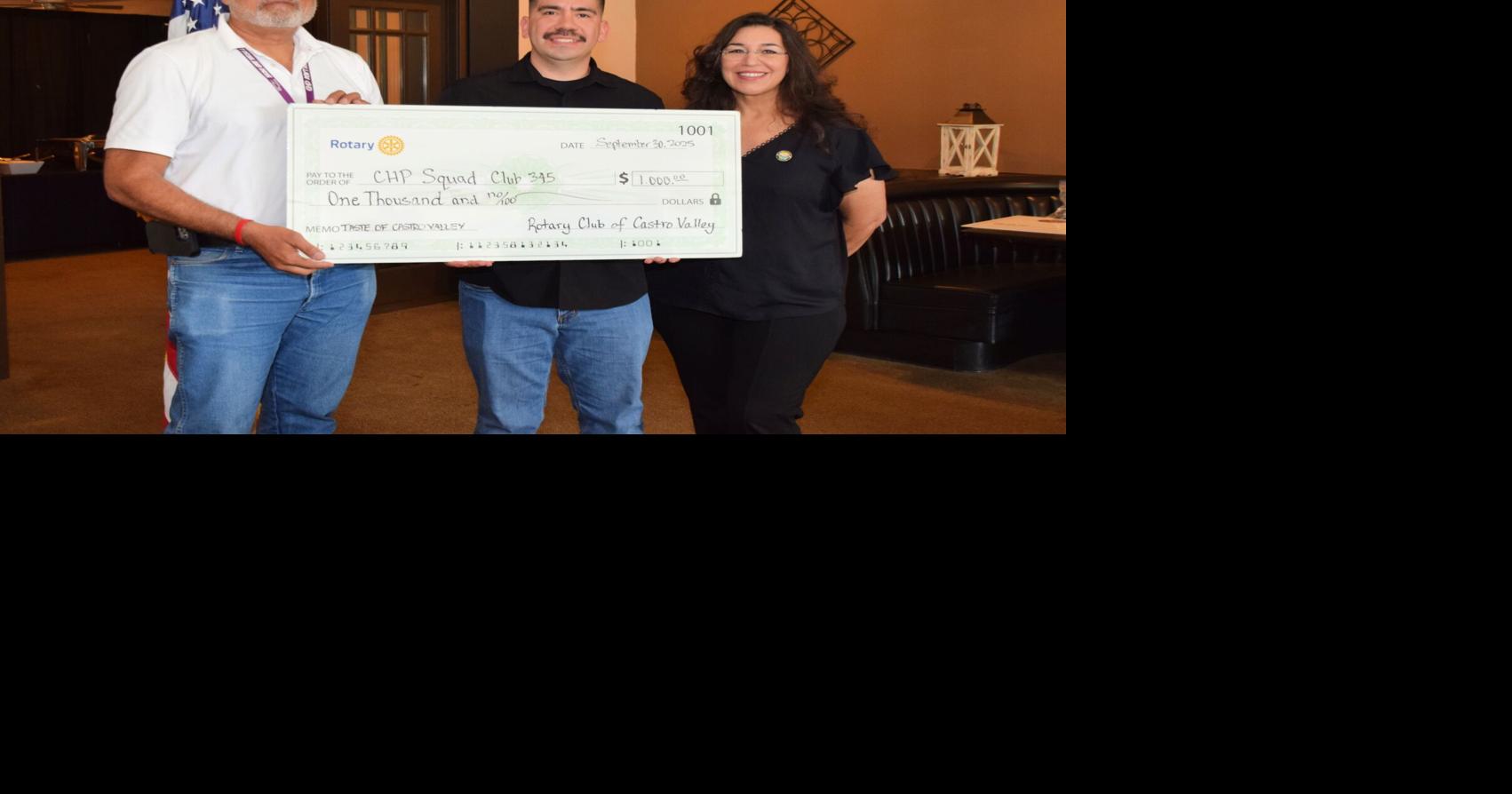 Rotary Donation Helps CHP 345 Squad Club | News | castrovalleyforum.com