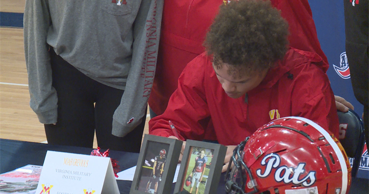 Albemarle football star Noah Grevious inks NLI to VMI | Sports ...