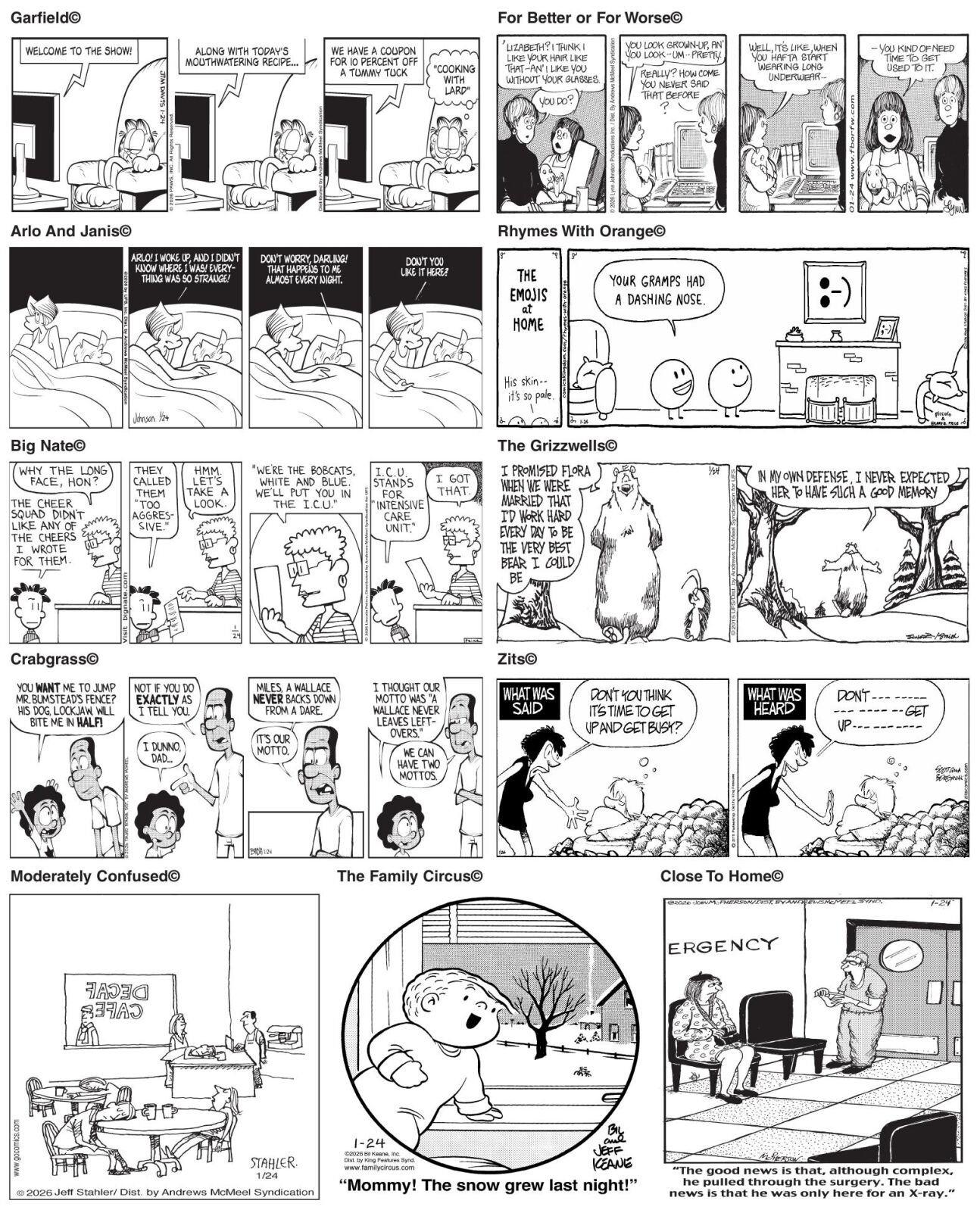 0124 comics | Comics | cecildaily.com