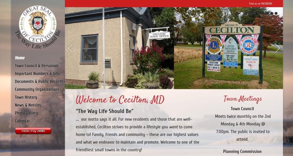 Cecilton launches redesigned town website | Local News | cecildaily.com