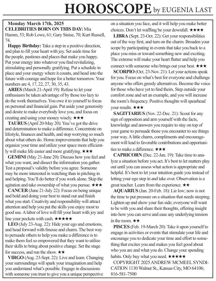 0317 horoscope | Horoscopes | cecildaily.com