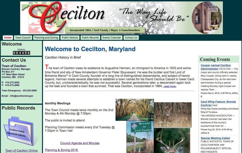 Cecilton launches redesigned town website | Local News | cecildaily.com