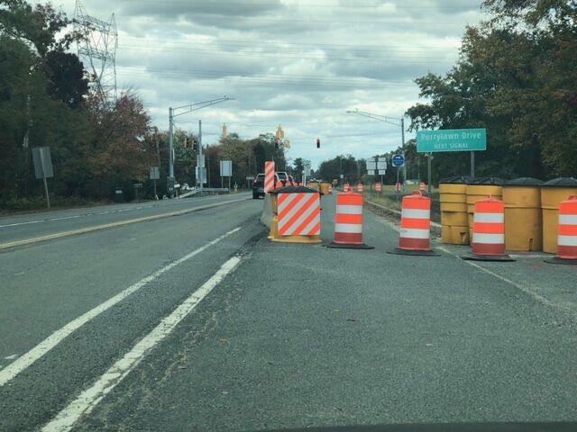 Bainbridge construction barriers cause traffic concerns | News ...
