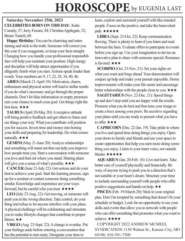 1125 horoscope | Horoscopes | cecildaily.com