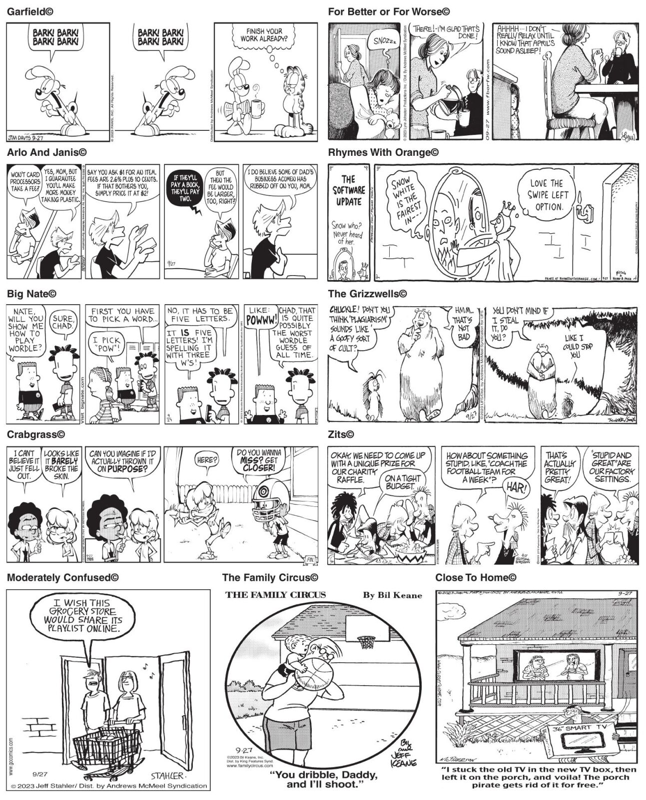 0927 comics | Comics | cecildaily.com