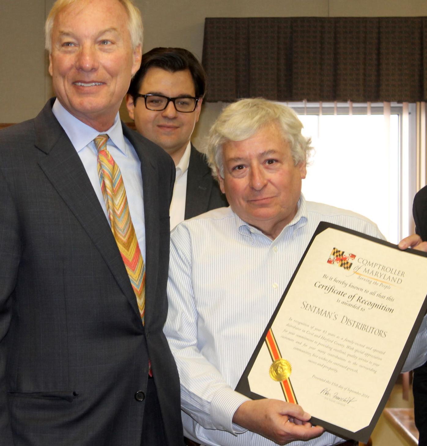 Comptroller honors family-owned beer distribution business | Business ...