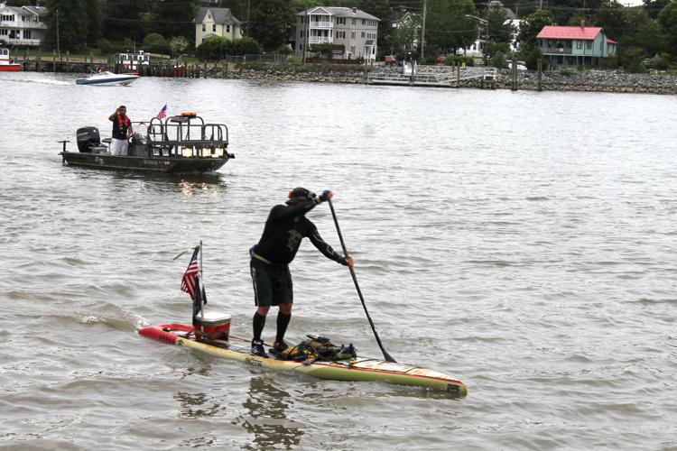 Ches. City welcomes military paddle boarder on a mission | Local News ...