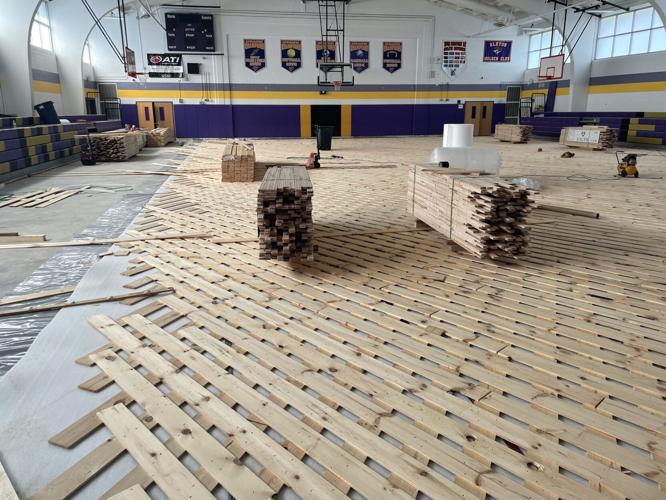 Ceremony dedicates Elkton High School's gym floor renovation | News ...