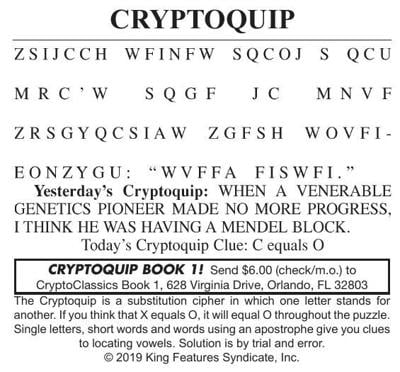 Cryptoquip | cecildaily.com