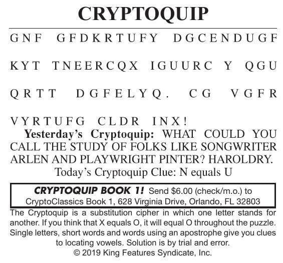 Cryptoquip | cecildaily.com