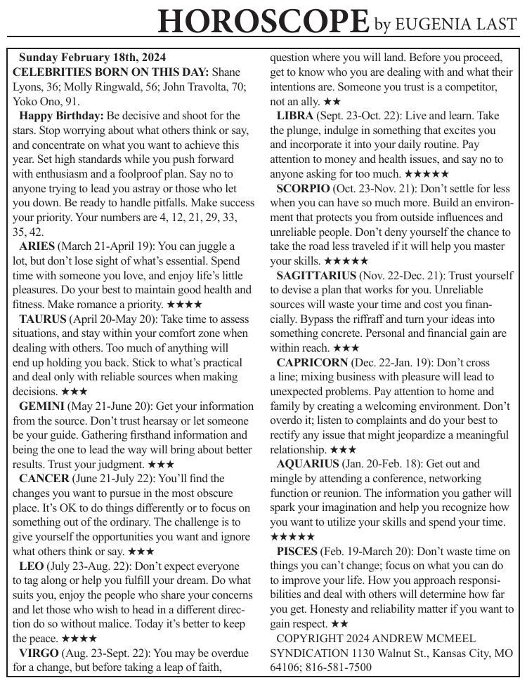 0218 horoscope | Horoscopes | cecildaily.com