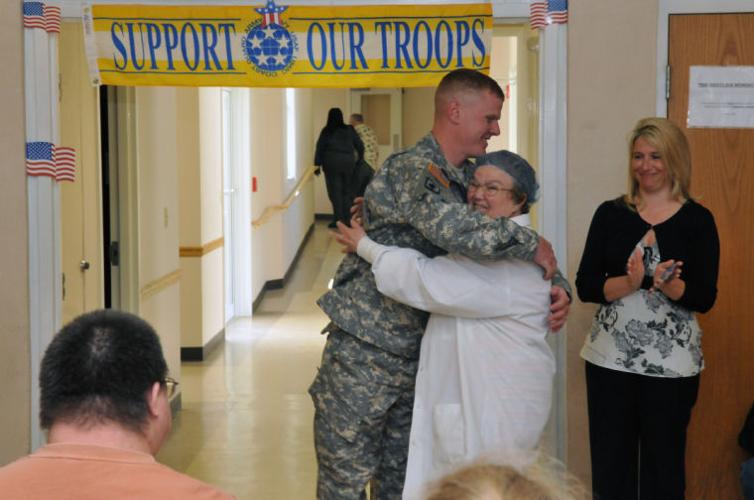 Soldier visits Bayside to thank special needs students for care ...
