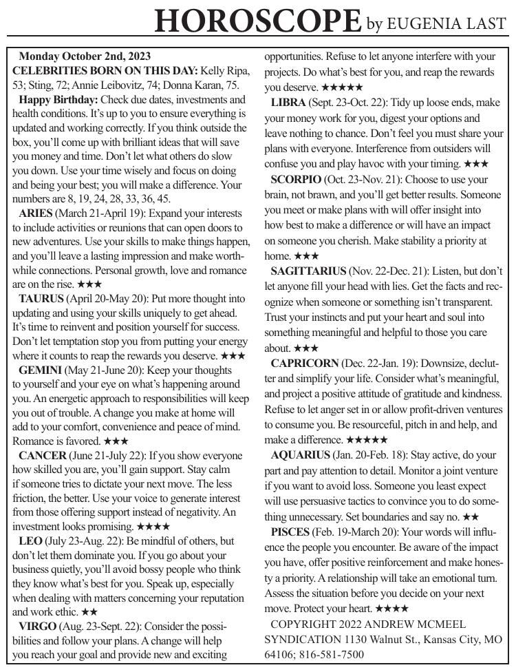 1002 horoscope | Horoscopes | cecildaily.com