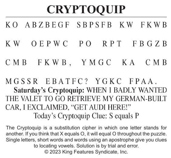 Cryptoquip | cecildaily.com