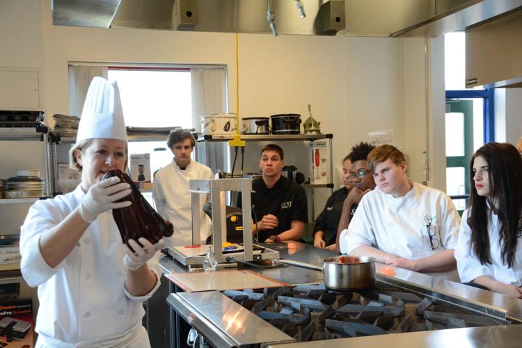 Culinary Olympian sculpts sugar creations during tech school ...