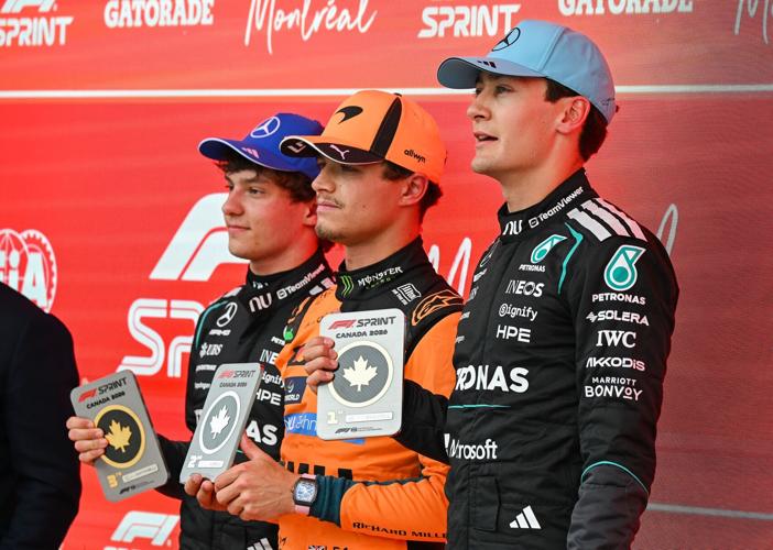 Russell clashes with Mercedes teammate Antonelli in Canadian GP sprint ...